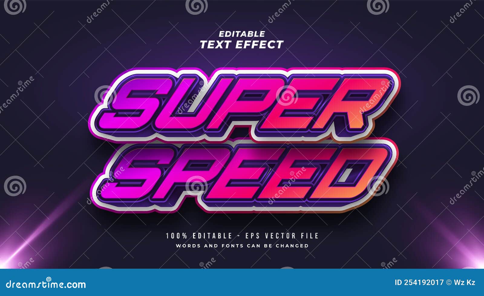Super Speed Text with Colorful Retro Style and 3D Effect Stock Vector ...