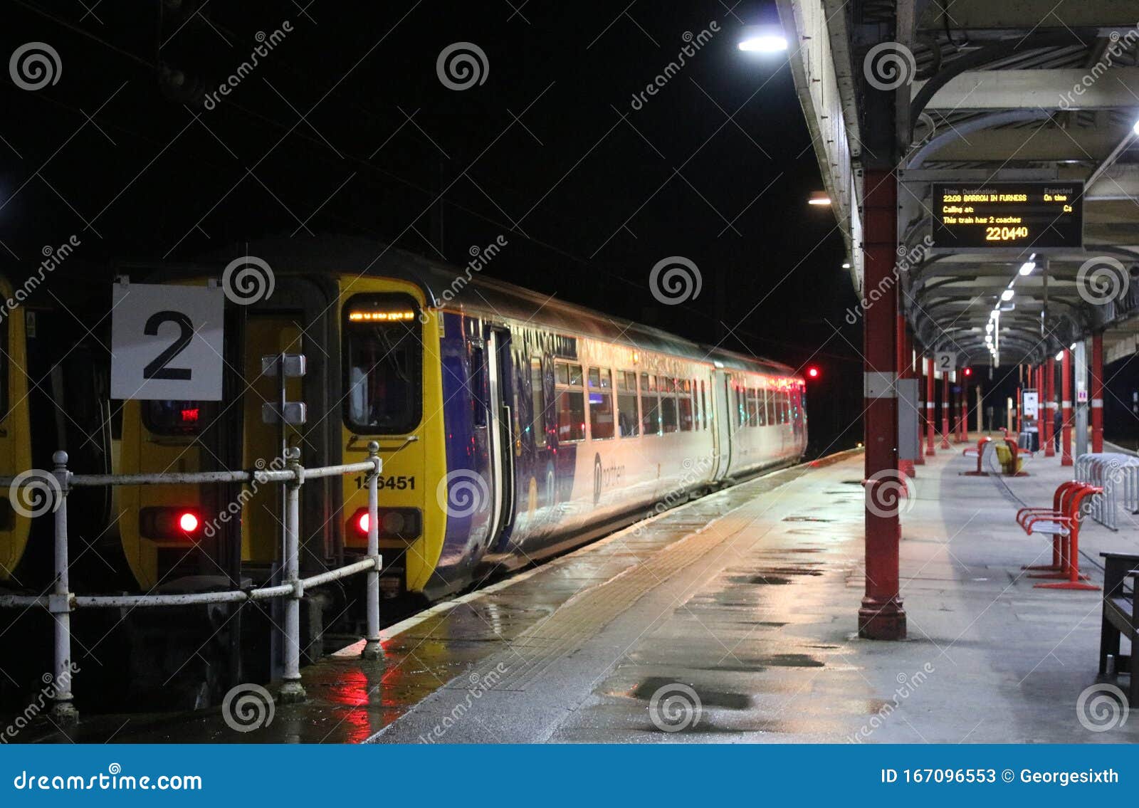Super Sprinter Dmu Train at Lancaster at Night Editorial Stock Photo ...