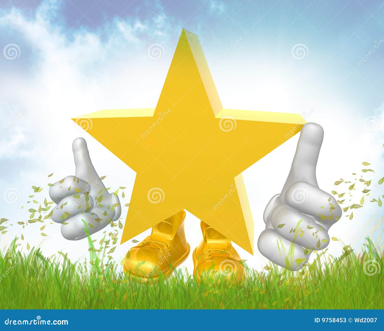 Super Star 3d Mascot Figure Stock Illustration - Illustration of ...