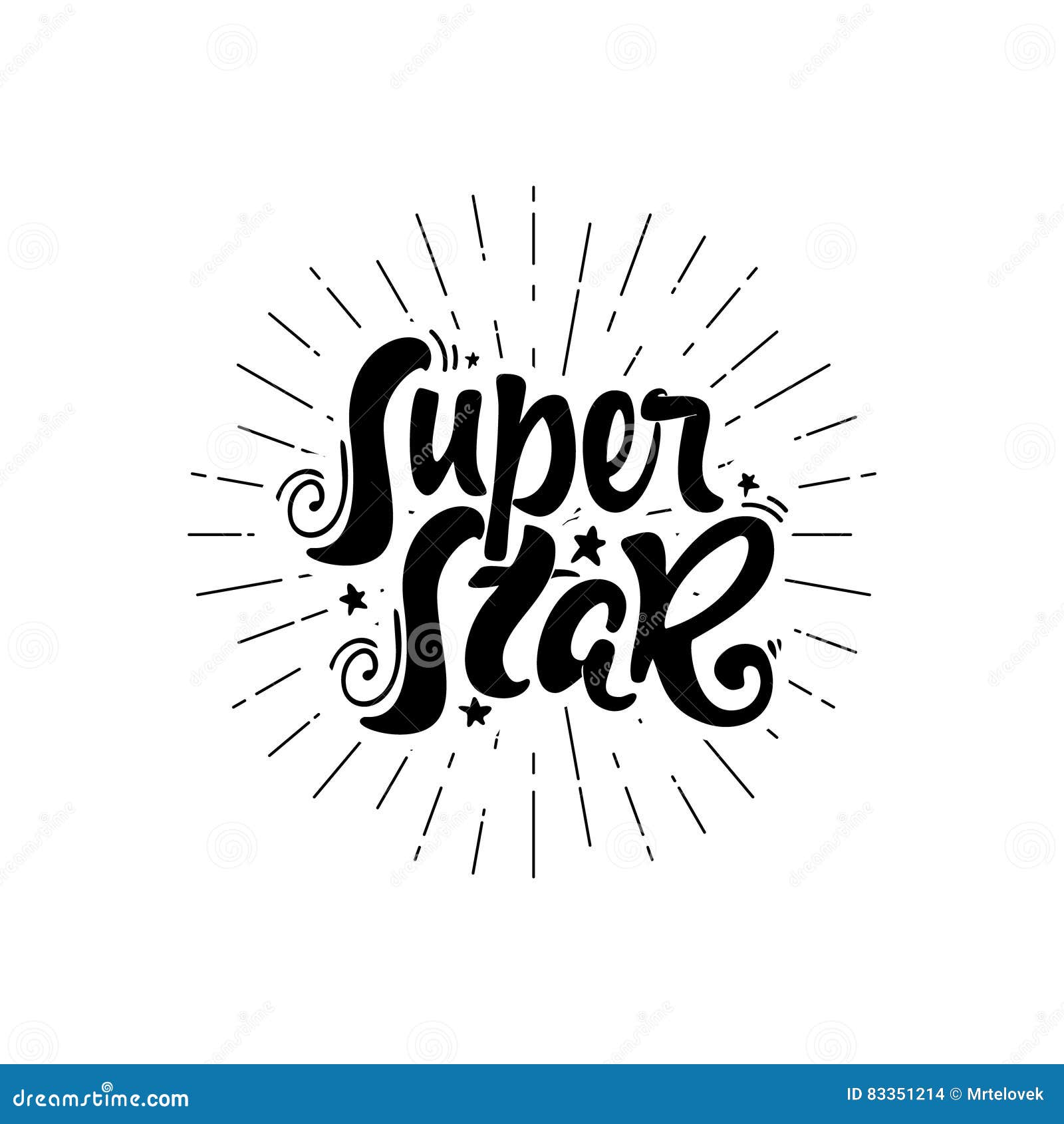 Supergirl - Handwritten With Brush And Ink Word. Calligraphy Caption ...