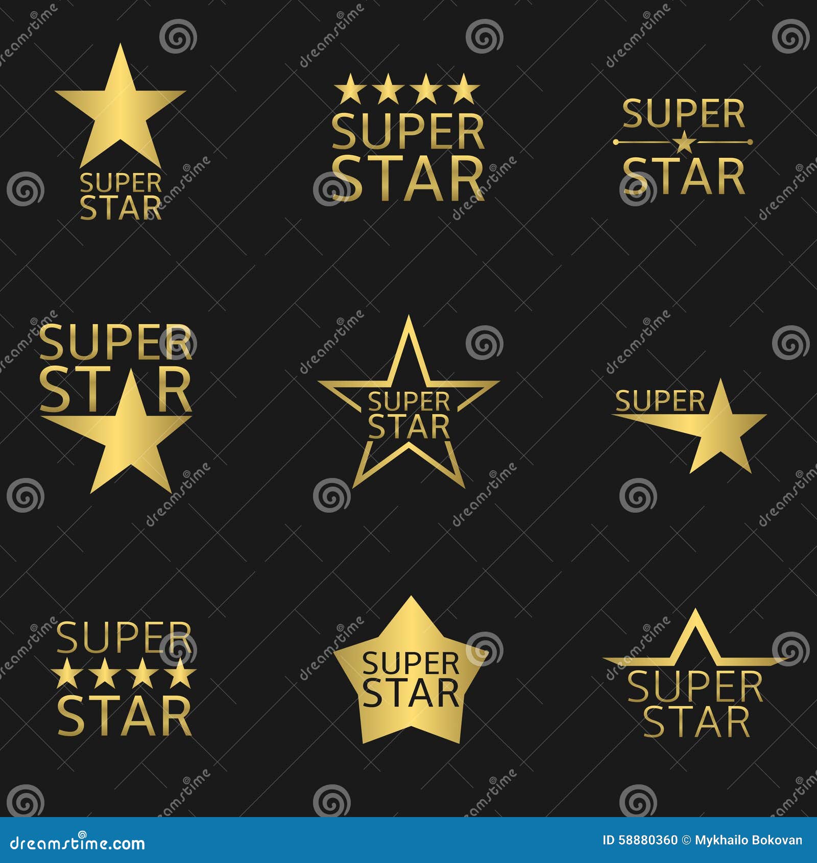 Super Star stock vector. Illustration of award, abstract - 58880360