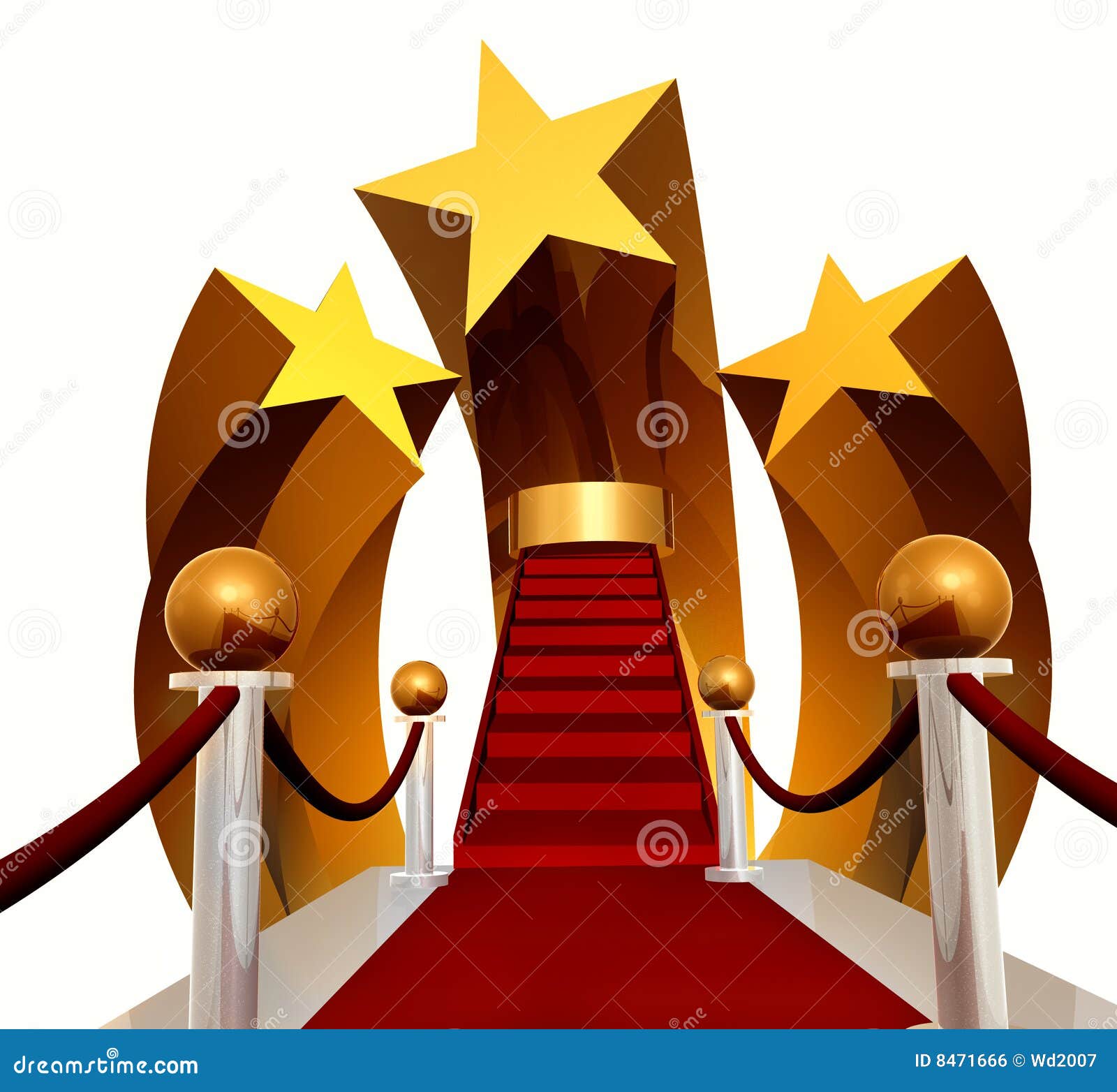 Stage With Red Carpet Cartoon Vector | CartoonDealer.com #31147049