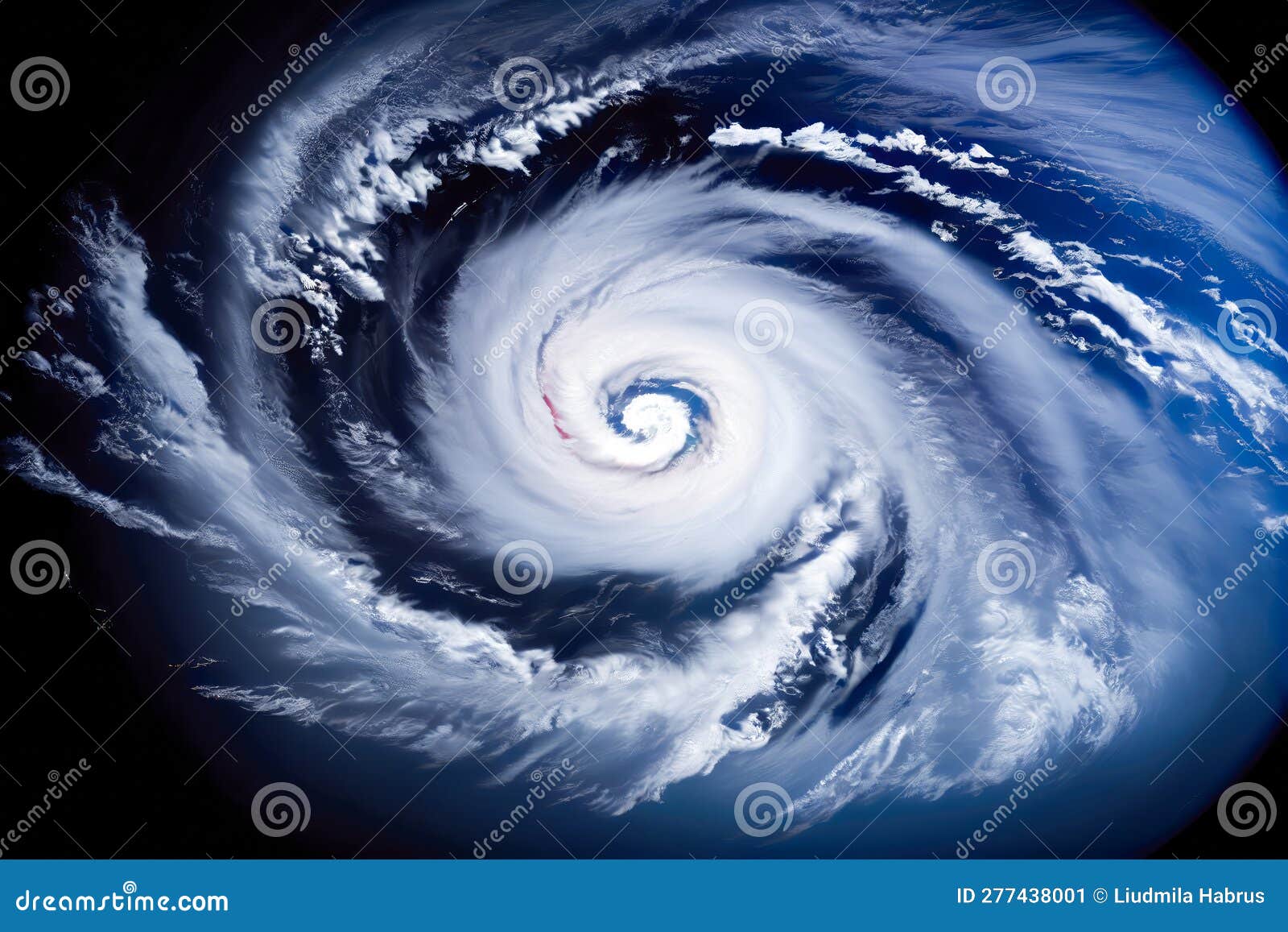Super Storm Cyclone View from Space. Generative AI Stock Illustration ...