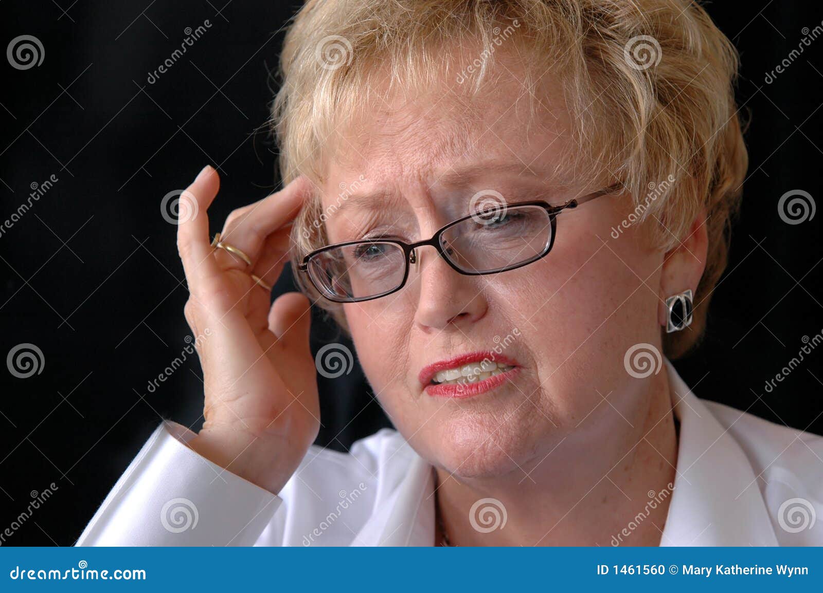 Super stressed out stock photo. Image of lady, mature - 1461560