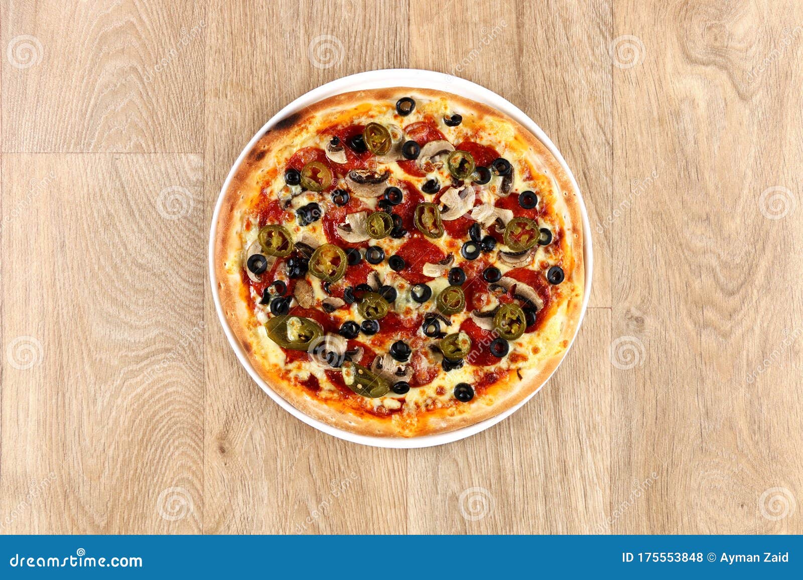 Super Supreme Pizza - Meat - Pepperoni Stock Photo - Image of pizza ...