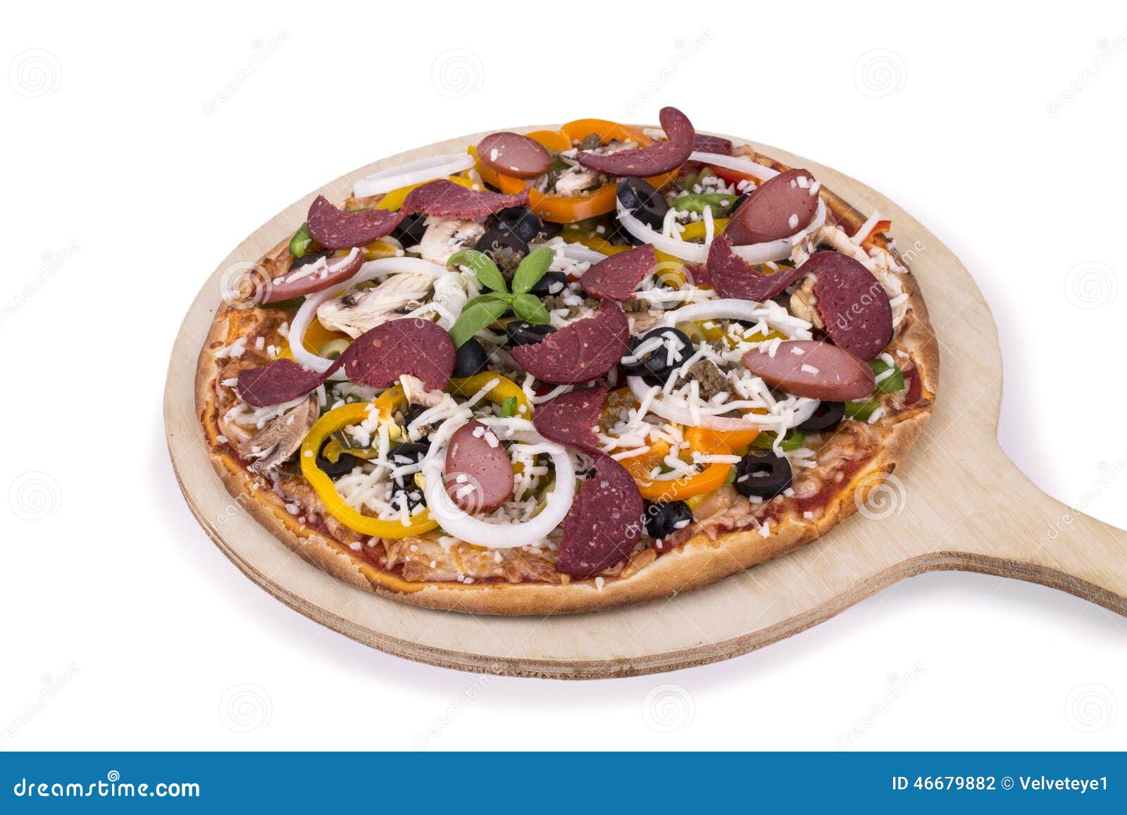 Super supreme Pizza stock photo. Image of italian, cheese - 46679882