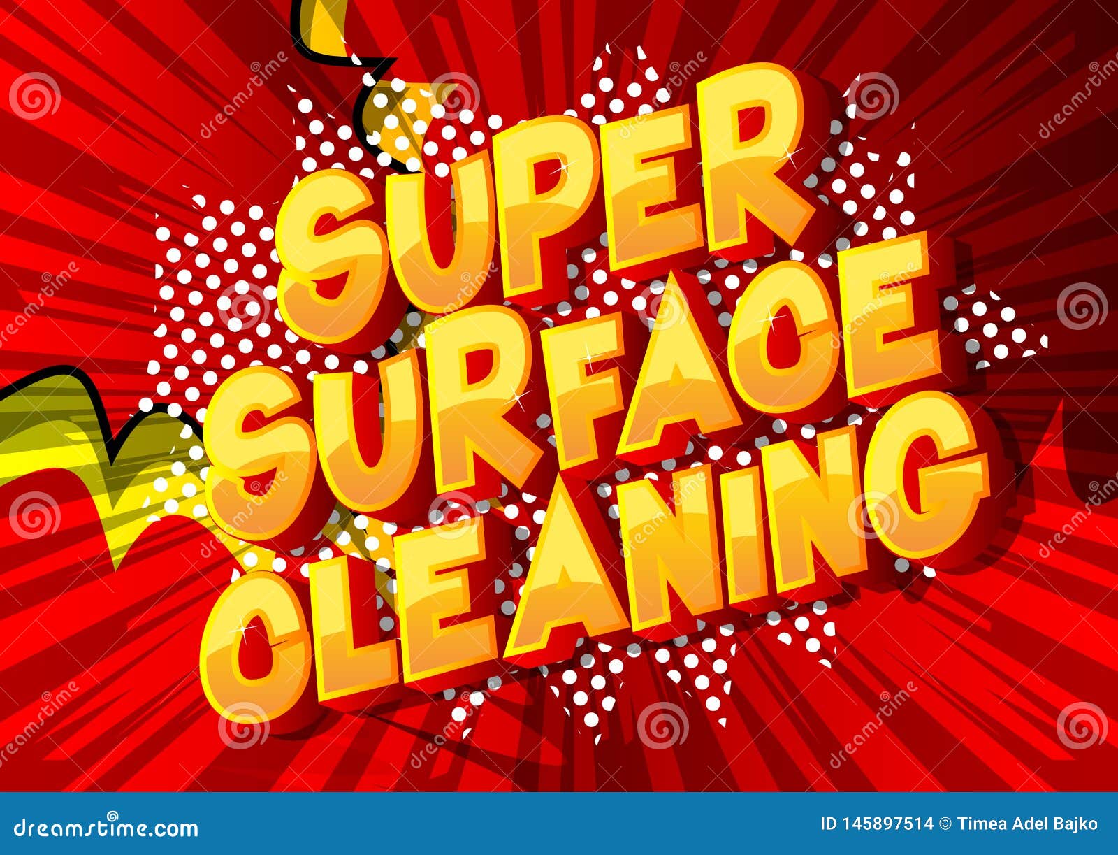 Super Surface Cleaning - Comic Book Style Words. Stock Vector ...