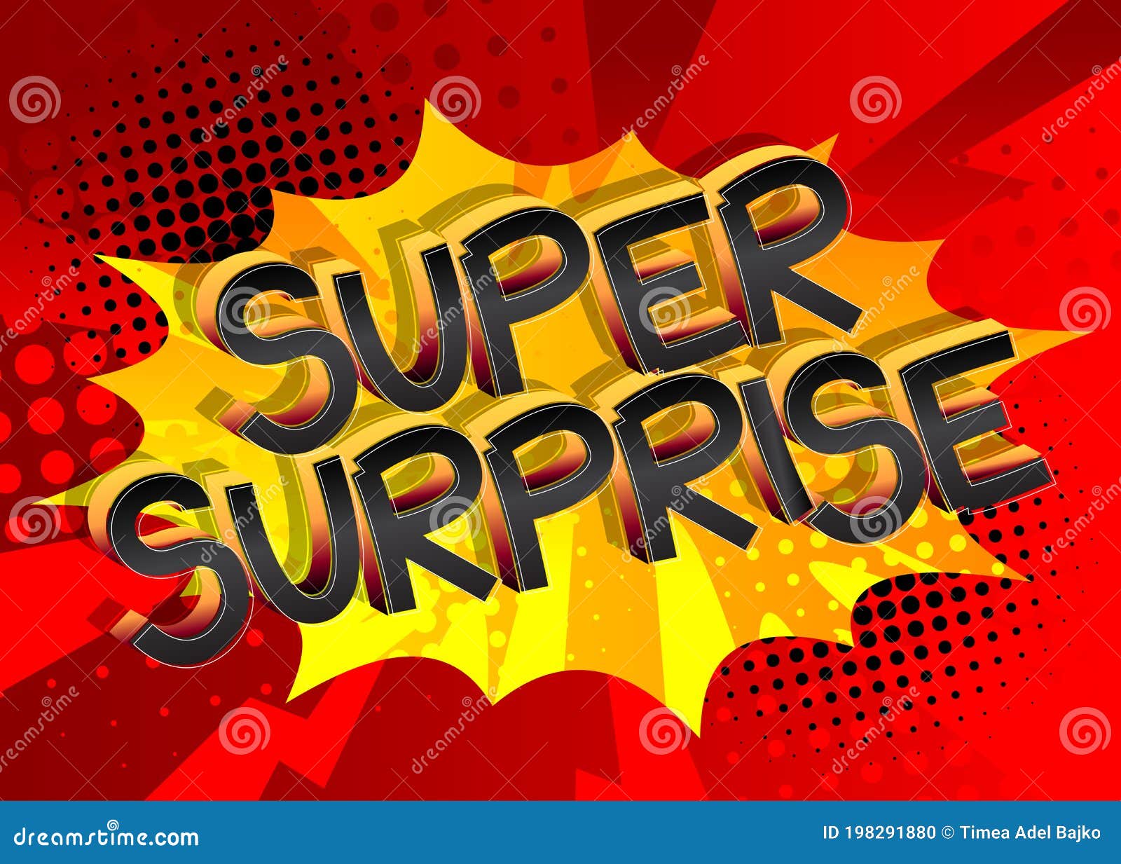 Super Surprise Comic Book Style Cartoon Words Stock Vector ...