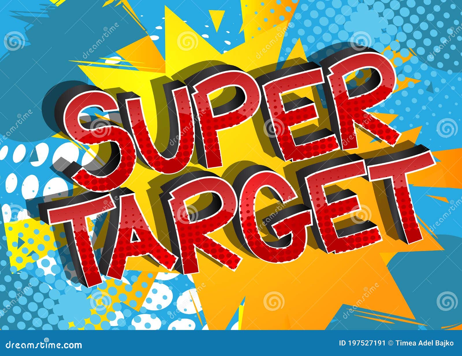 Super Target Comic Book Style Cartoon Words. Stock Vector ...