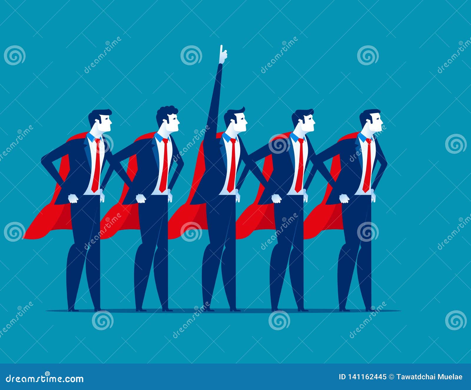 Super Team of Business. Character Super Leader Stock Vector ...