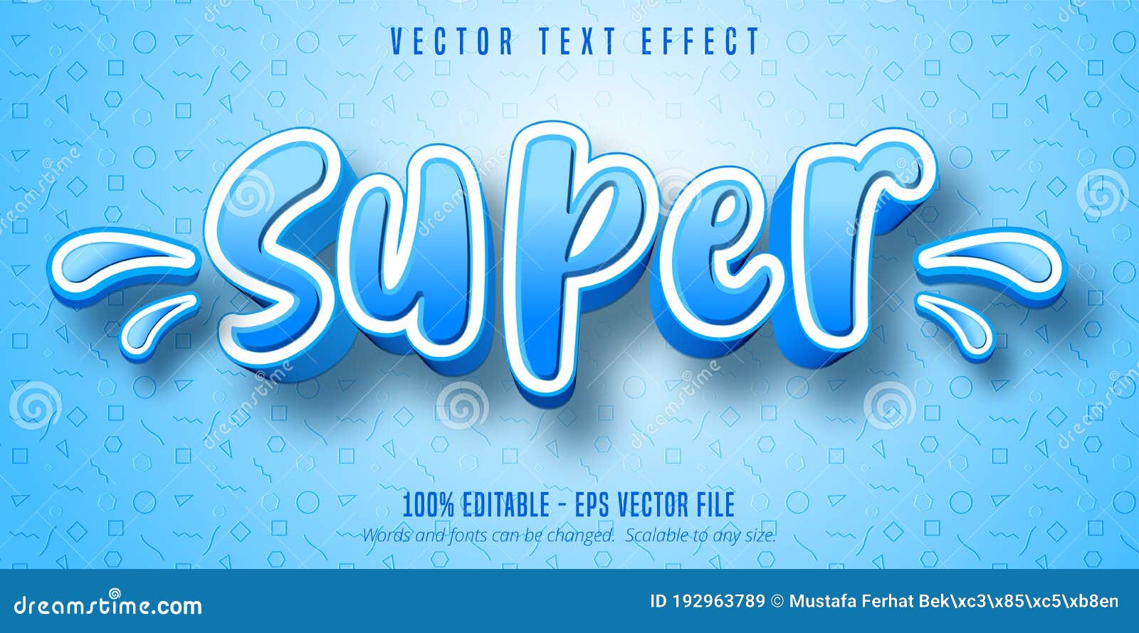 Super Text Effect. Editable Glossy Metallic Text Effect. Realistic ...