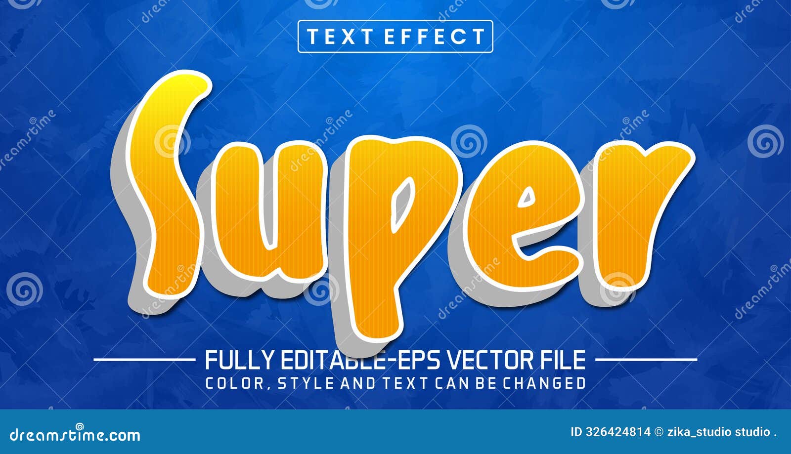 Super Text Effect. Editable Glossy Metallic Text Effect. Realistic ...