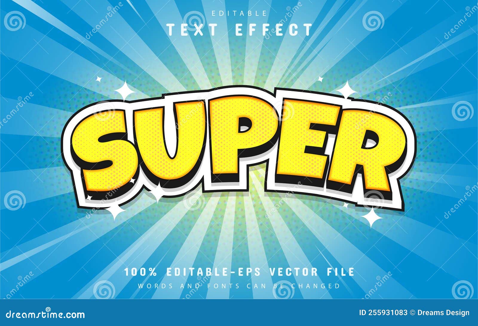Super Text Effect Comic Style Stock Vector - Illustration of superhero ...