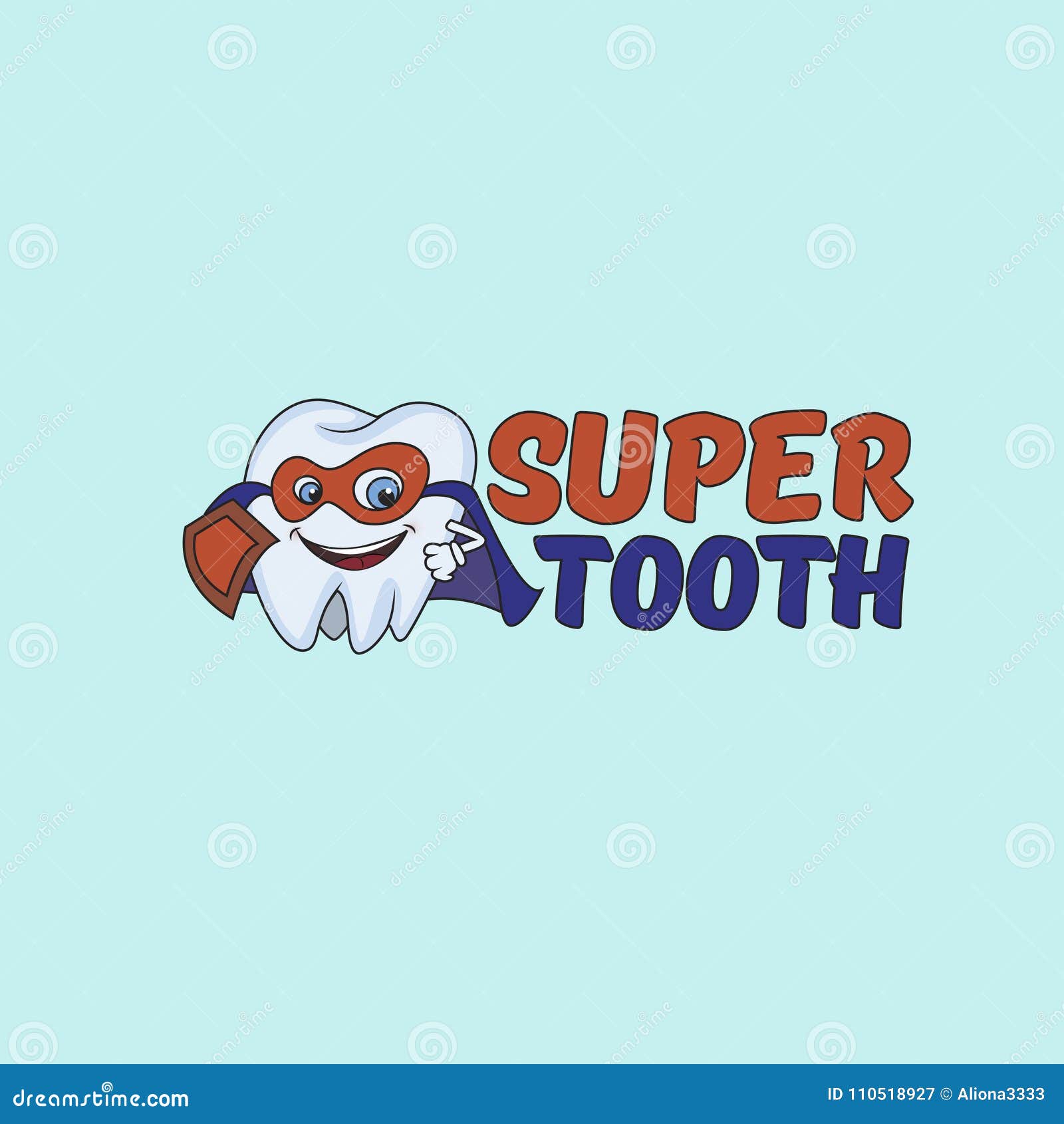 Super tooth shield logo stock vector. Illustration of mouth - 110518927