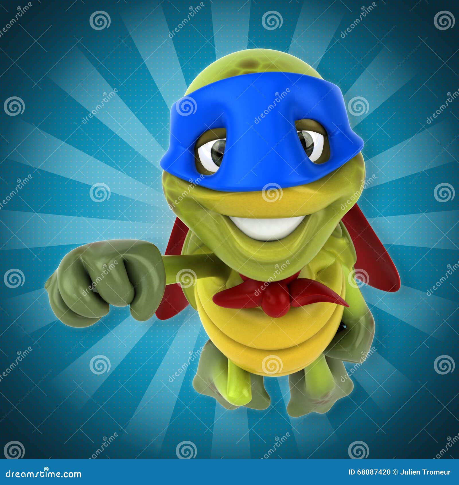 Super turtle stock illustration. Illustration of tortoise - 68087420