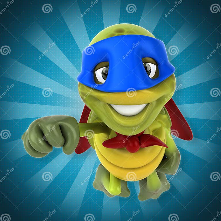 Super turtle stock illustration. Illustration of tortoise - 68087420