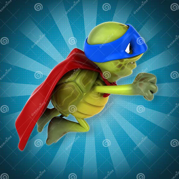 Super turtle stock illustration. Illustration of cartoon - 70982993