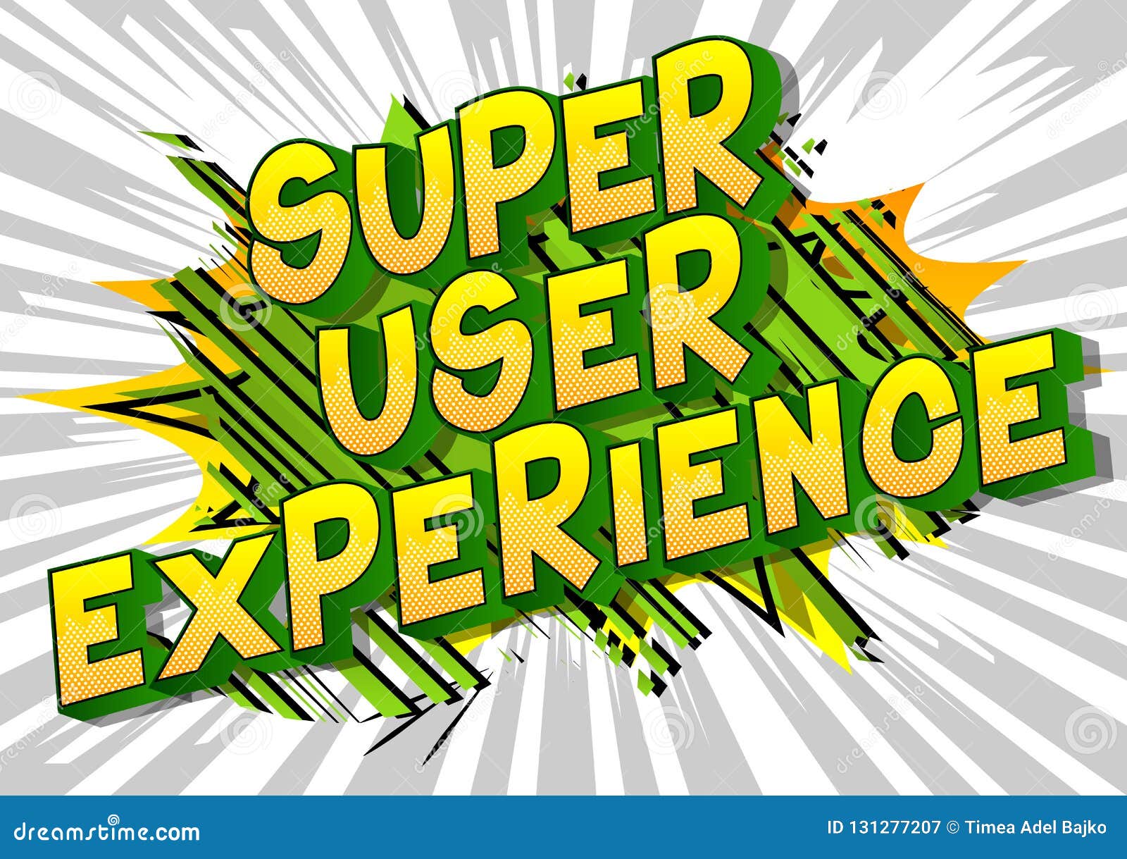 Super User Experience - Comic Book Style Words. Stock Vector ...