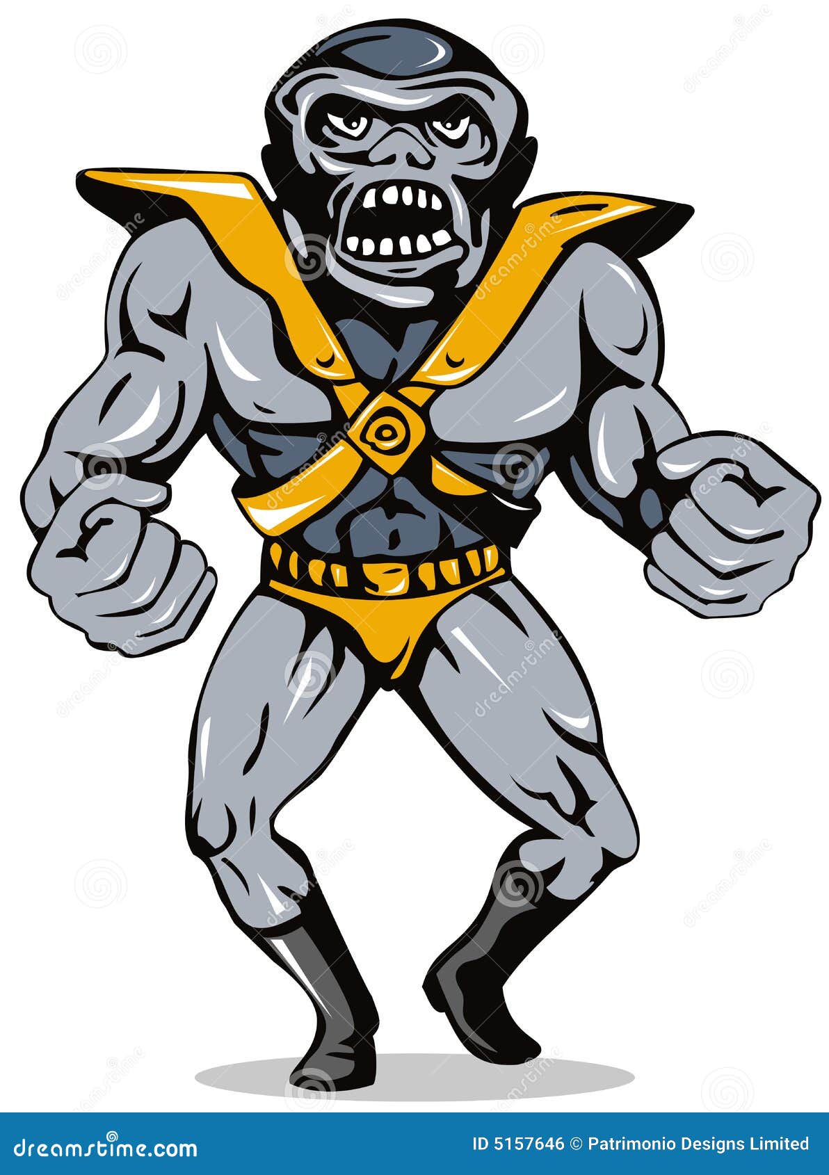 Super Villain With Big Head Vector Illustration | CartoonDealer.com ...