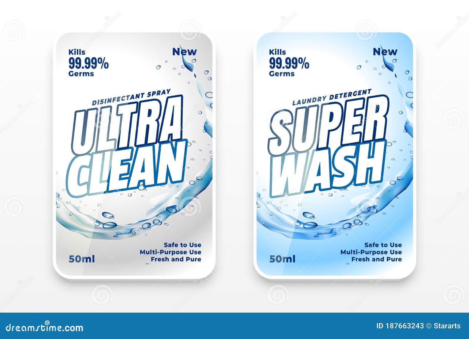 Super Wash and Cleaner Label Template Design Stock Vector ...