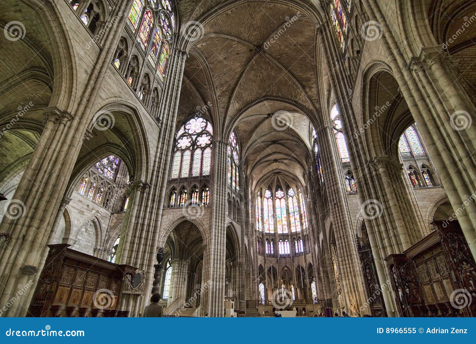 Super Wide Angle Shot of the Interior of St. Denis Stock Image - Image ...