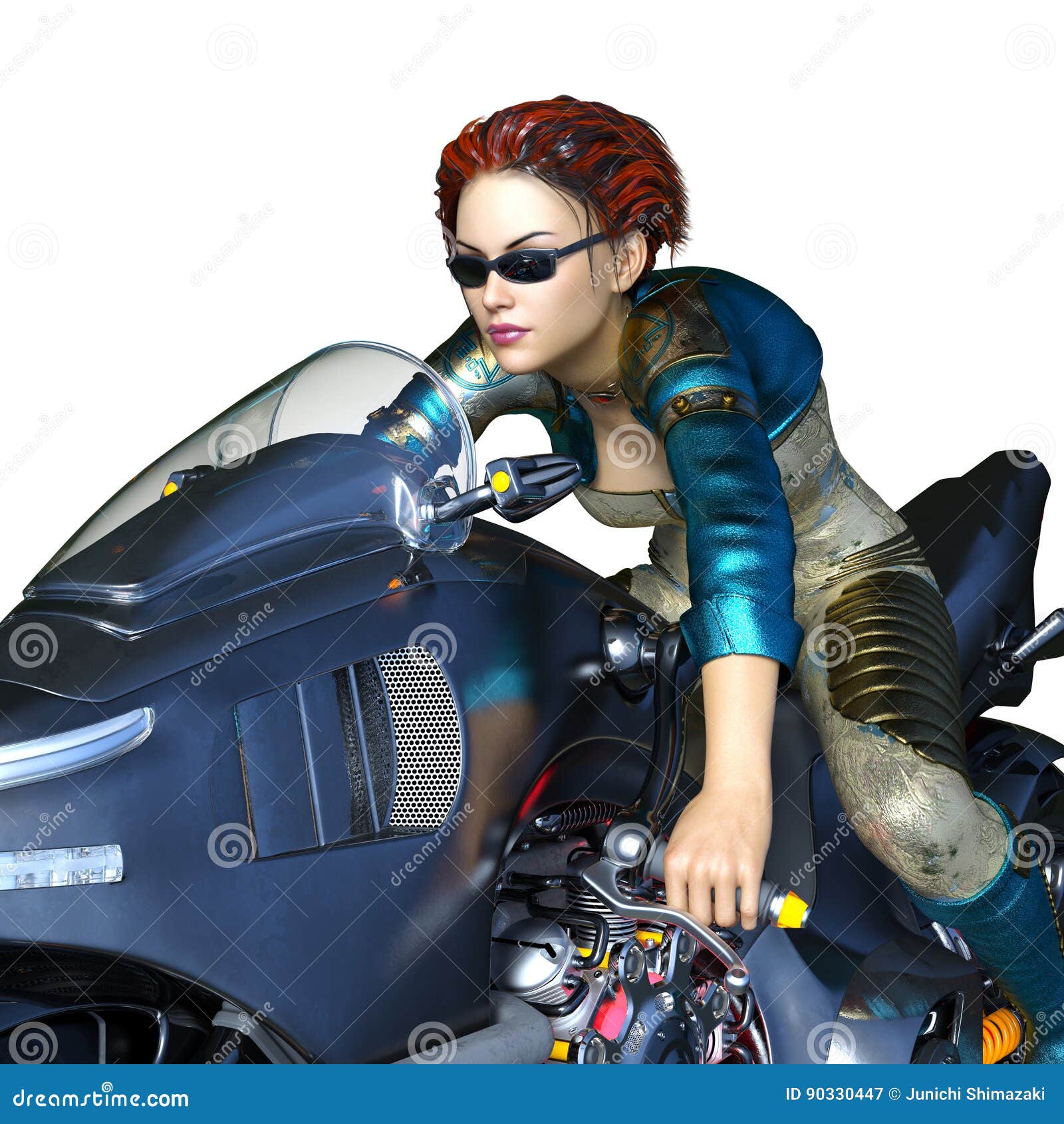 Super woman rider stock illustration. Illustration of white - 90330447