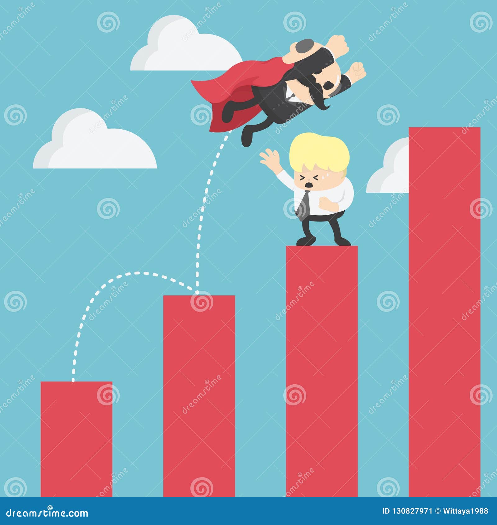 Super Worker Business Illustration Stock Vector - Illustration of ...