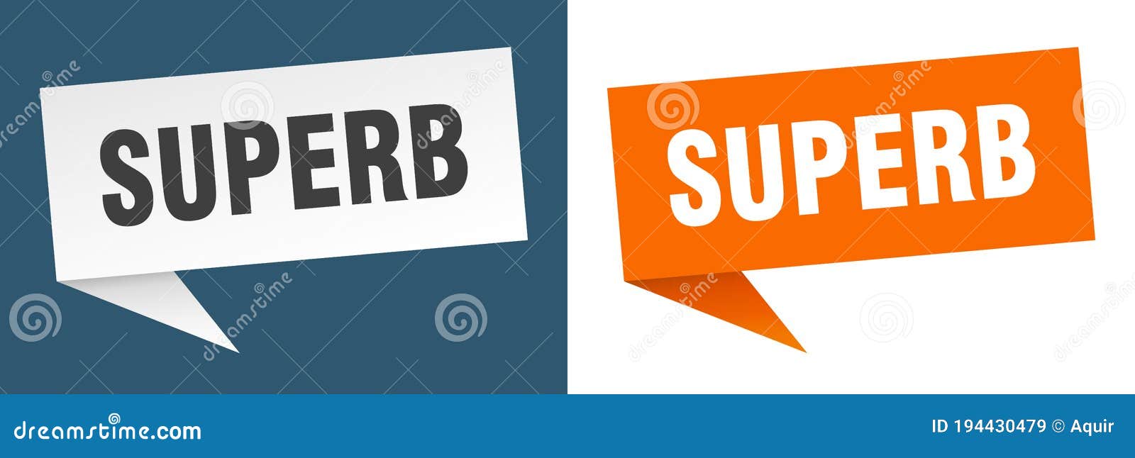 Superb Banner. Superb Speech Bubble Label Set Stock Vector ...