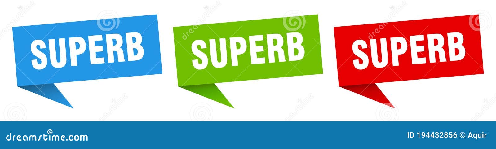 Superb Banner. Superb Speech Bubble Label Set Stock Vector ...