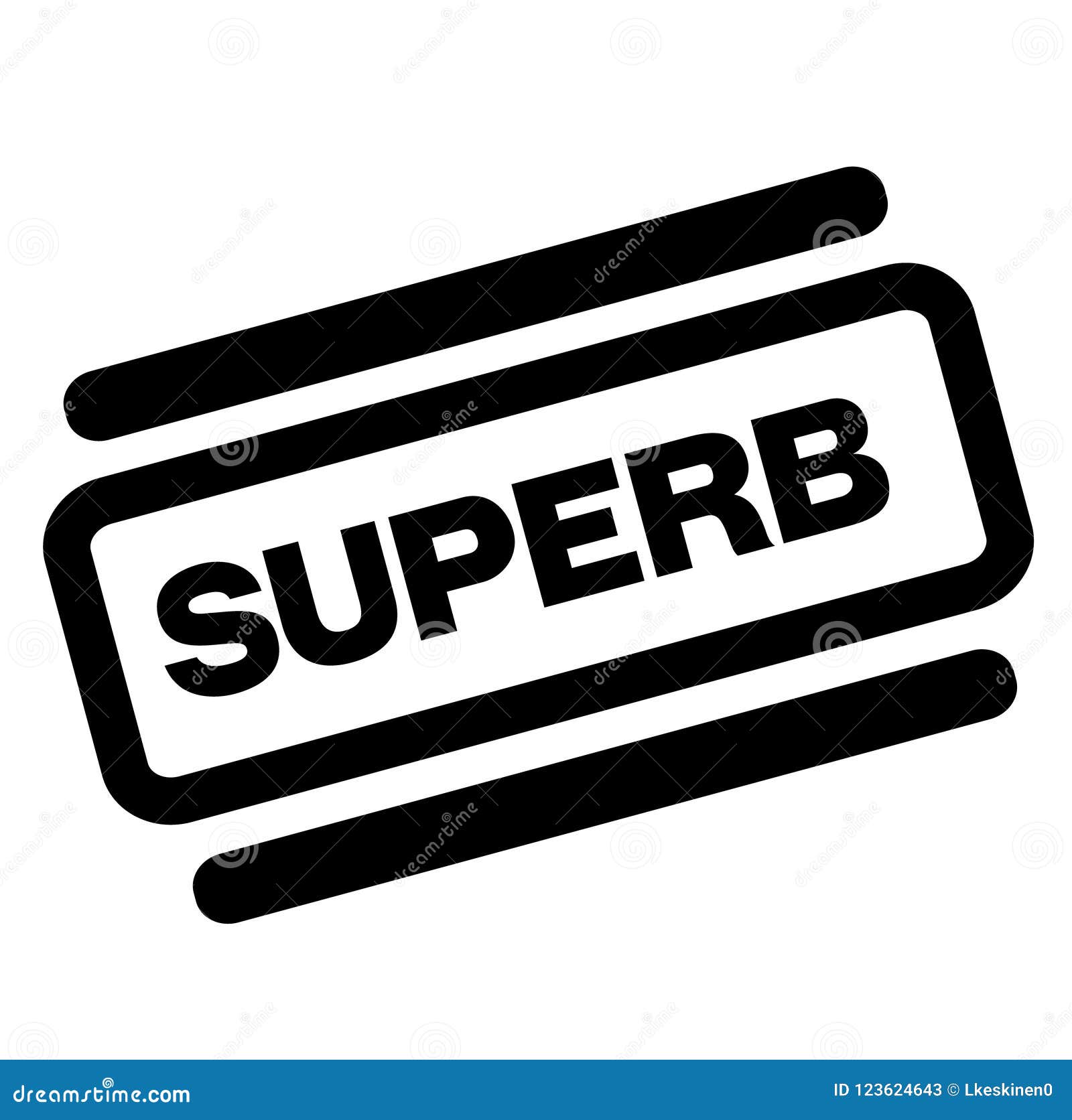 Superb black stamp stock vector. Illustration of superior - 123624643