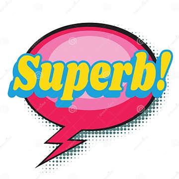 Superb comic word stock vector. Illustration of conflict - 96187314