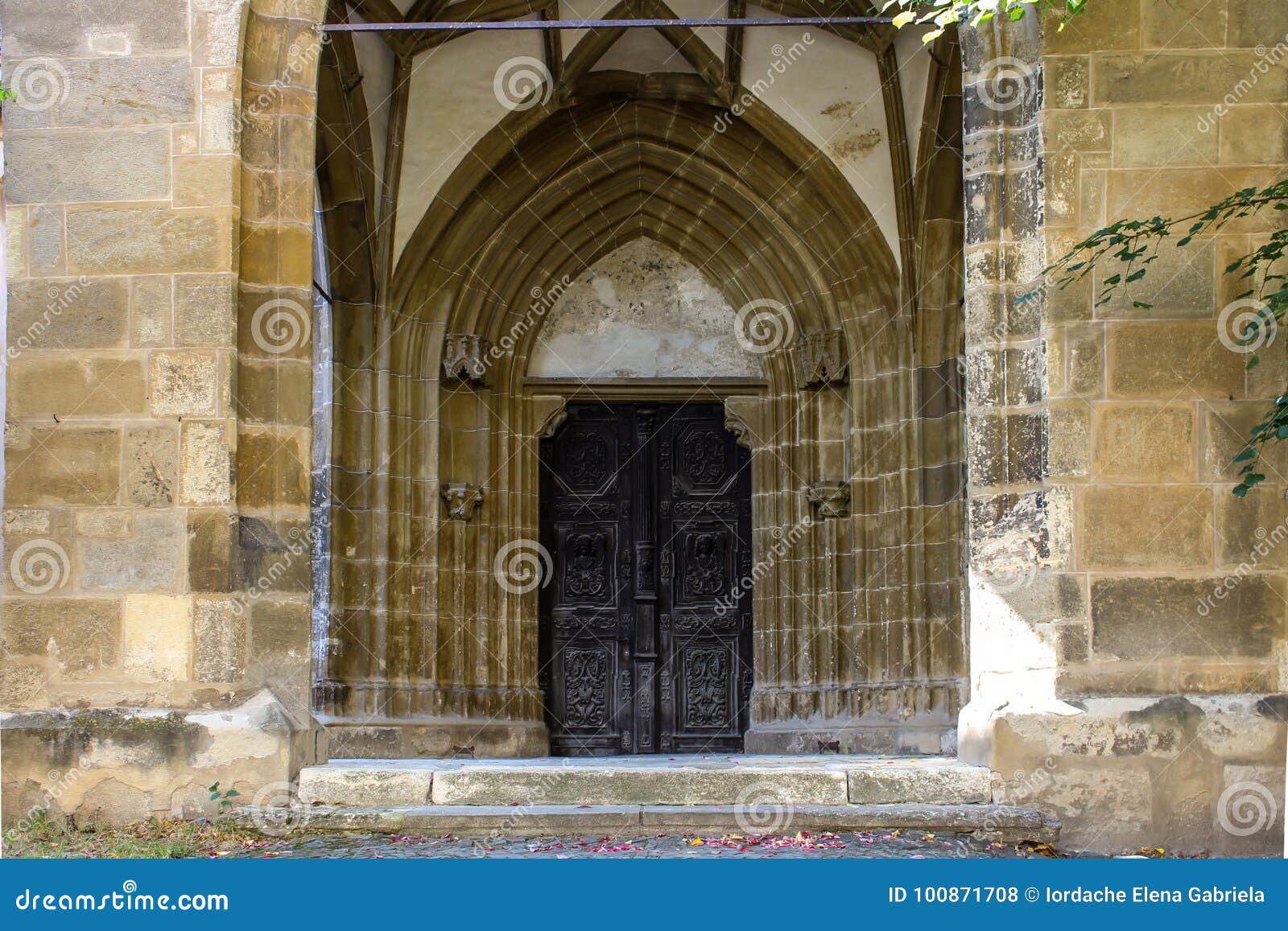 A superb gothic entrance stock photo. Image of gate - 100871708