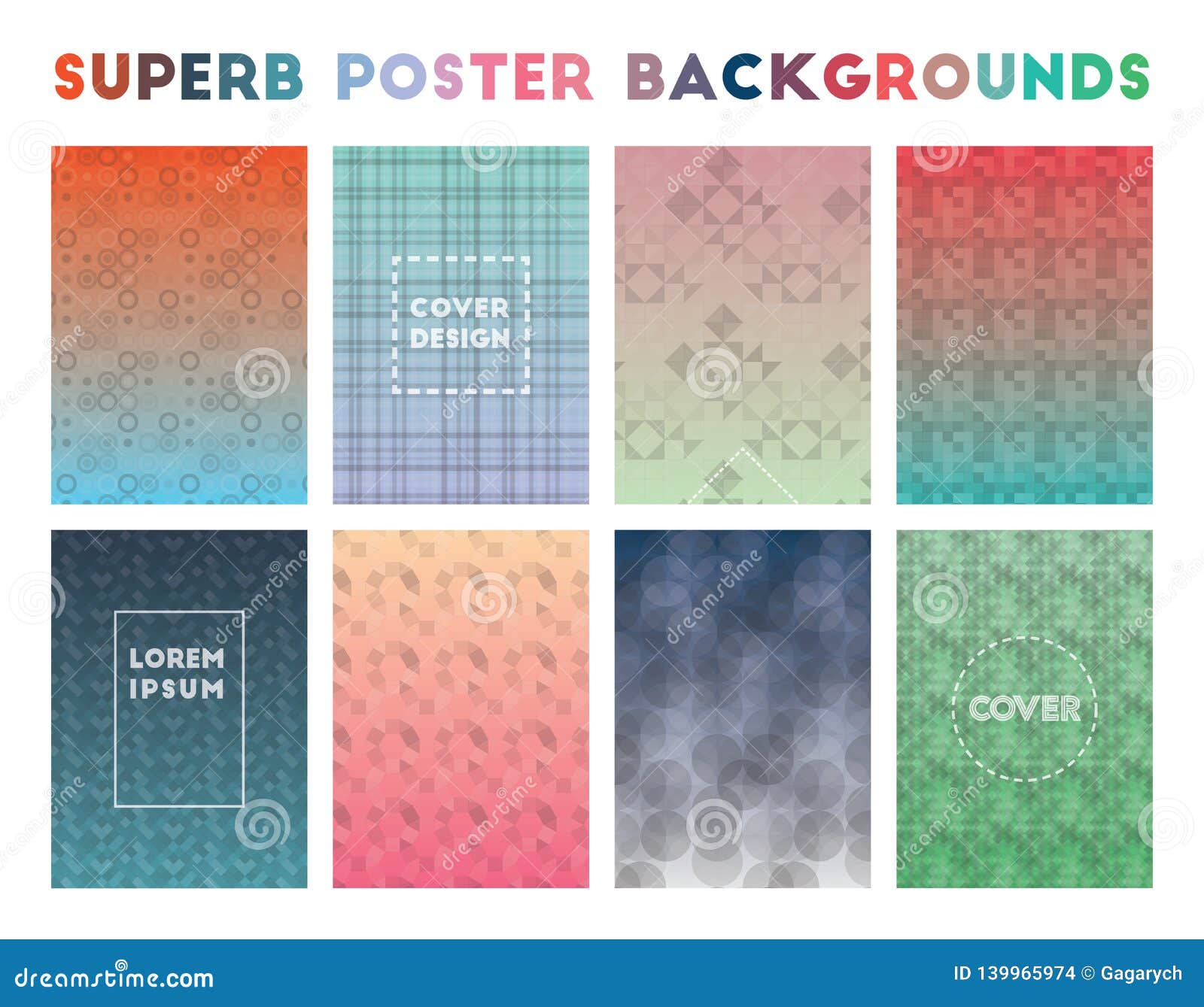 Superb Poster Backgrounds. stock vector. Illustration of back - 139965974