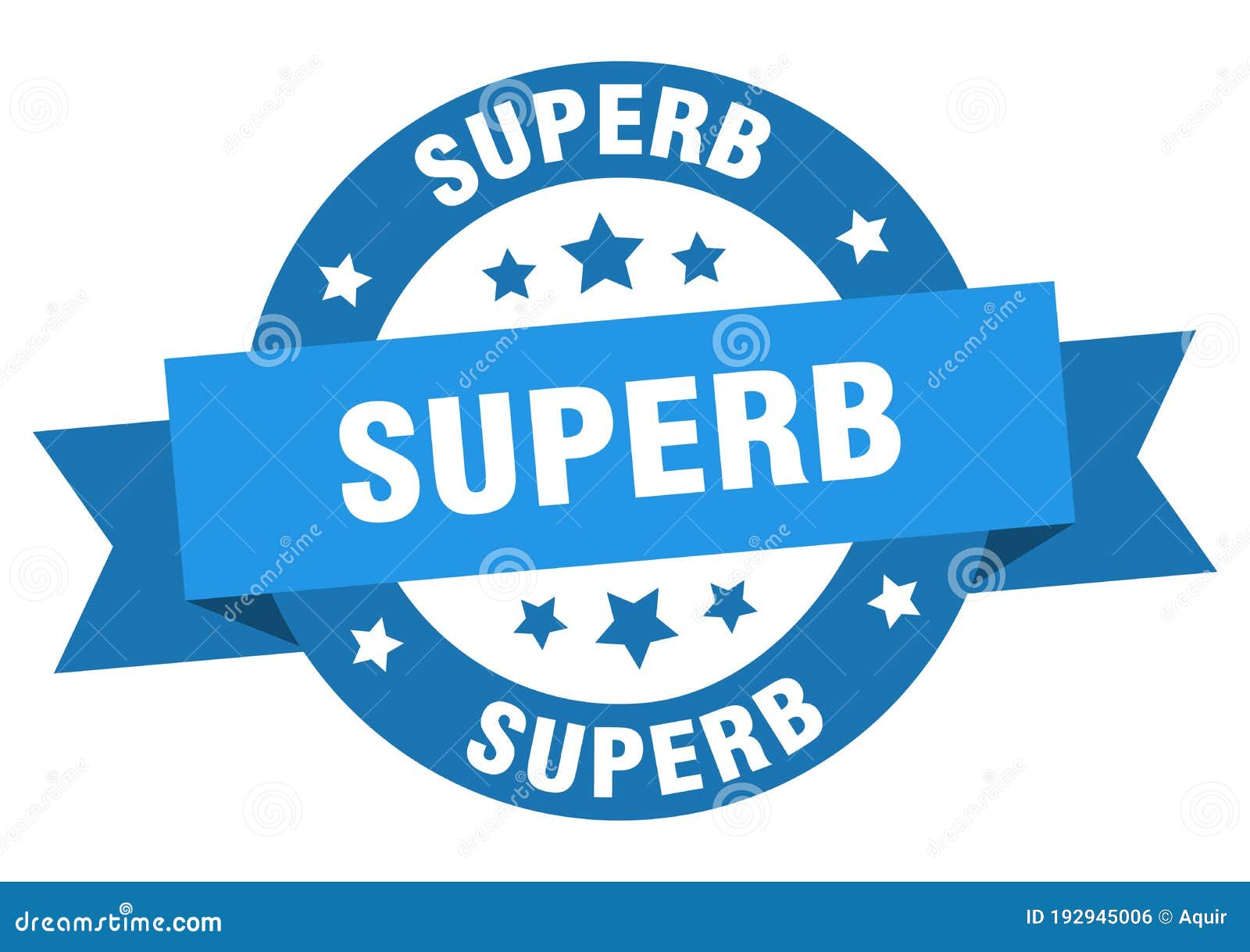 Superb Round Ribbon Isolated Label. Superb Sign Stock Vector ...