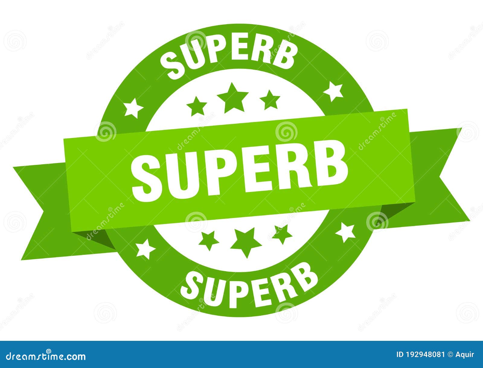 Superb Round Ribbon Isolated Label. Superb Sign Stock Vector ...