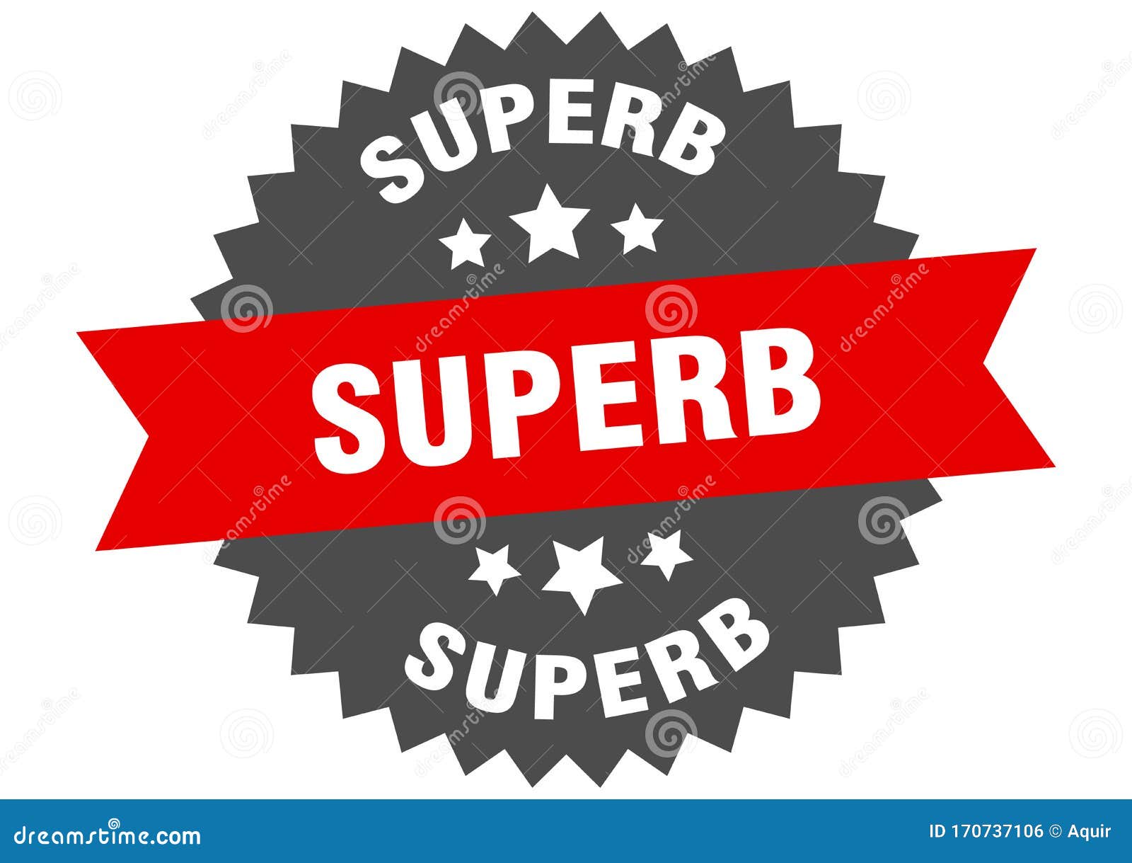 Superb Sign. Superb Circular Band Label. Superb Sticker Stock Vector ...