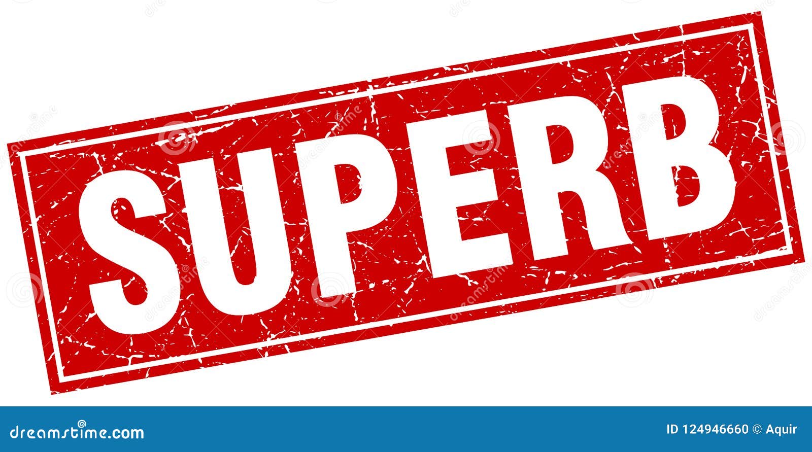 Superb stamp stock vector. Illustration of stamp, vector - 124946660