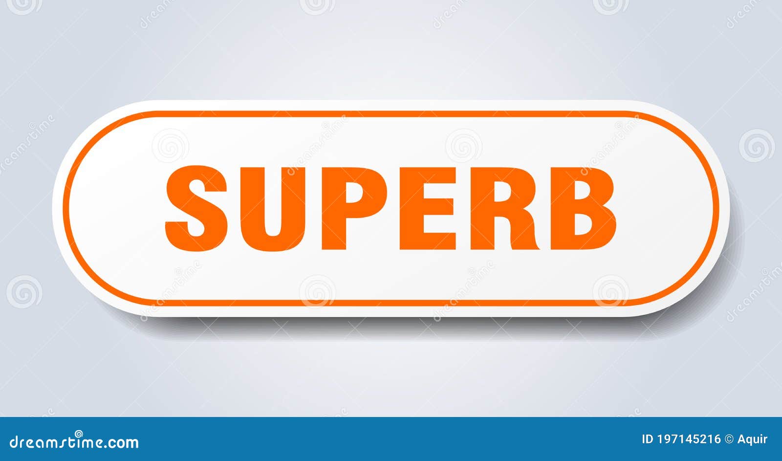 Superb sticker. stock vector. Illustration of super - 197145216