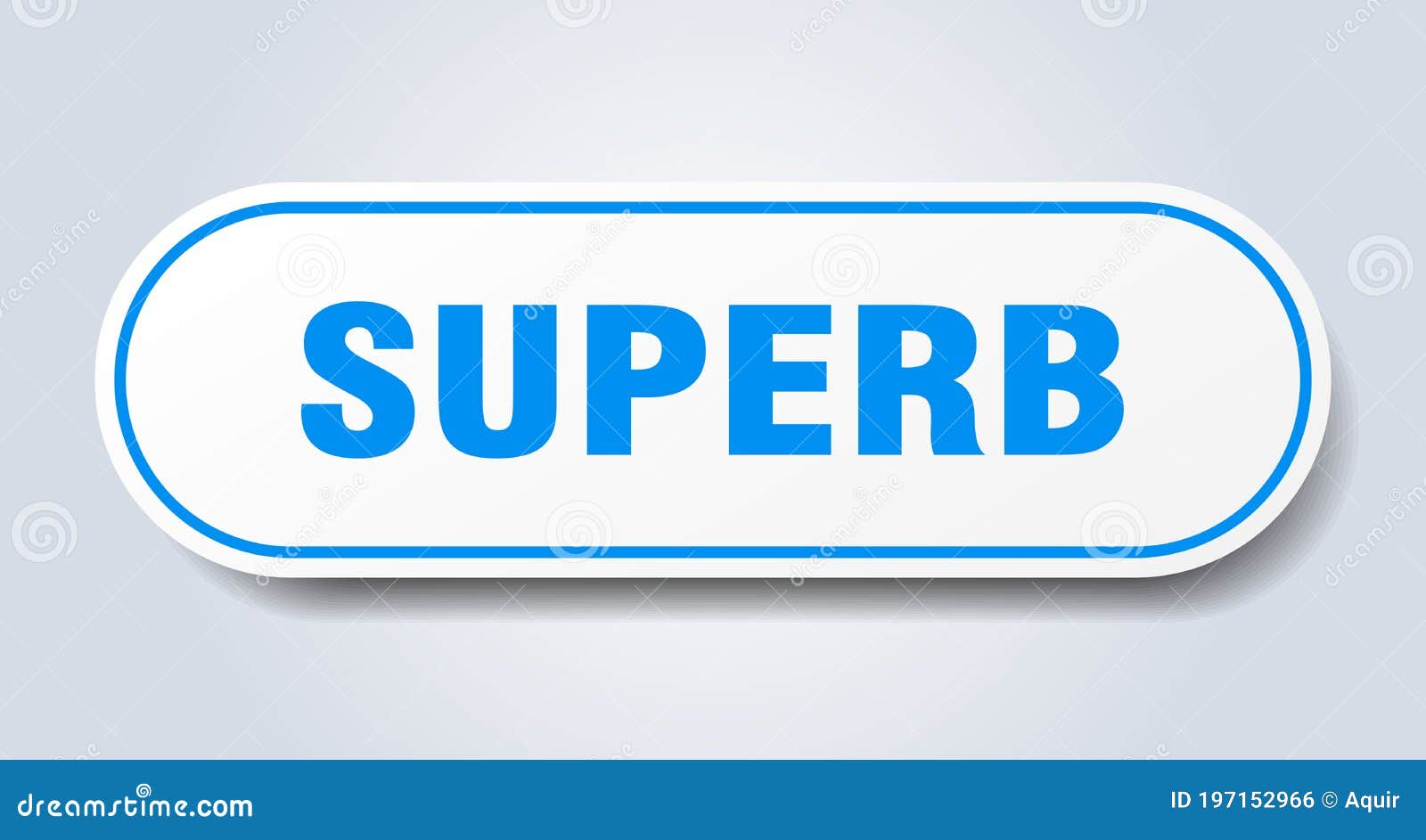 Superb sticker. stock vector. Illustration of background - 197152966