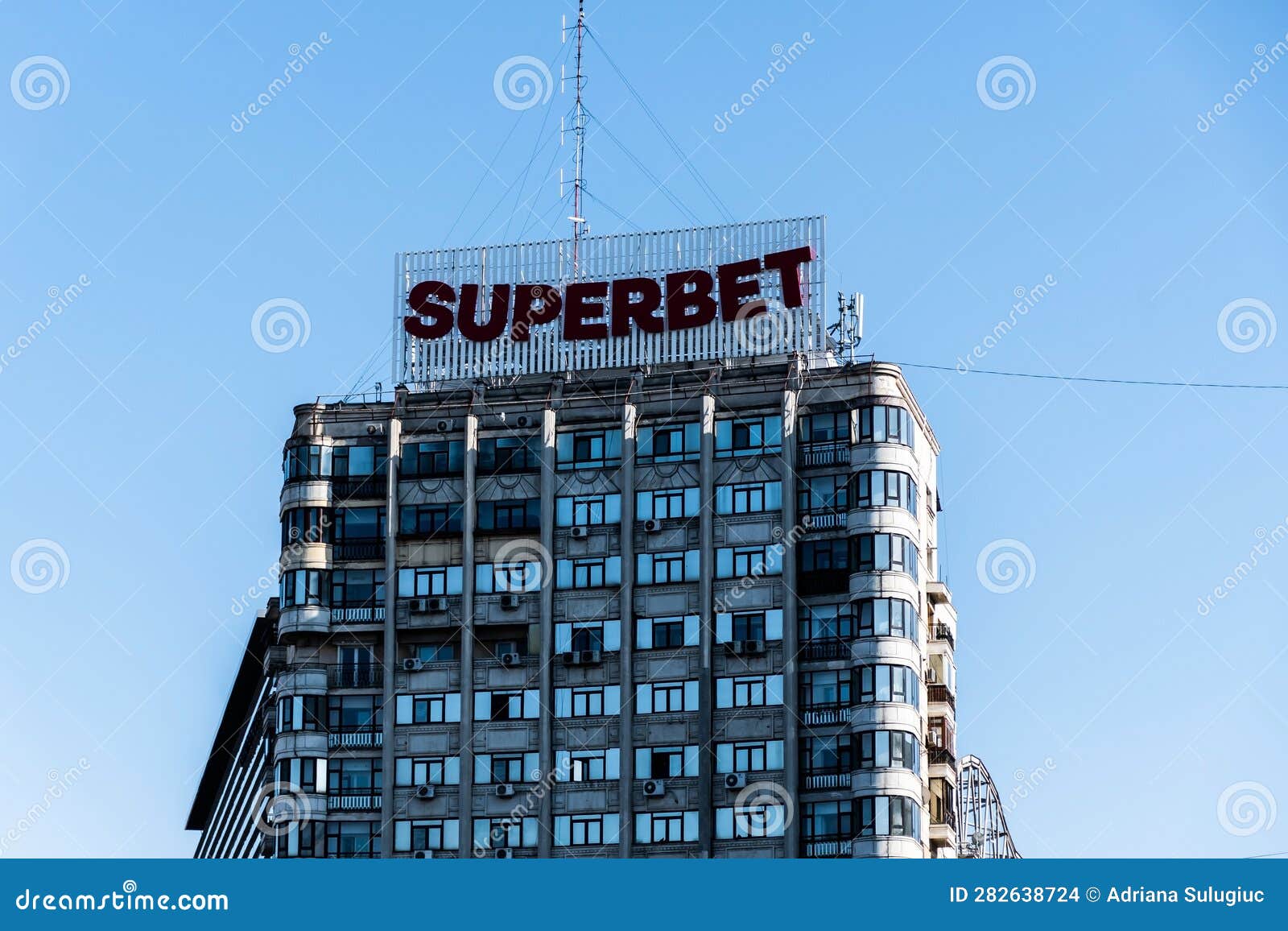 Superbet Logo on a Building in Victory Square Editorial Stock Image ...