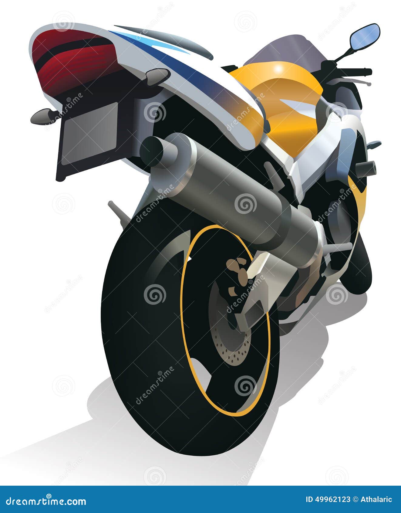 Superbike Motorcycle Illustration Stock Vector - Illustration of ...