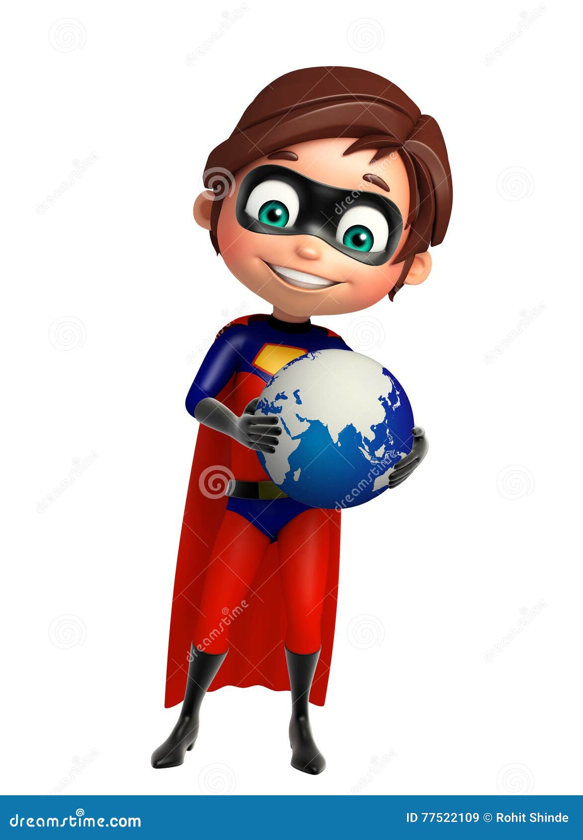 Superboy with stock illustration. Illustration of strength - 77522109