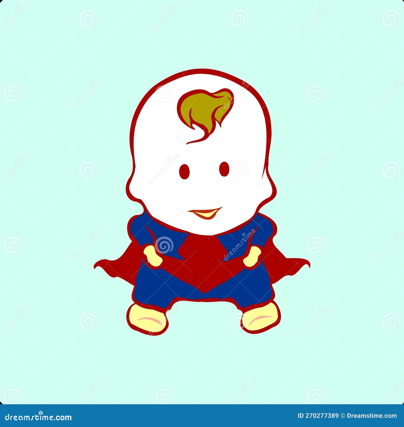 Superboy ready to fly high stock vector. Illustration of face - 270277389