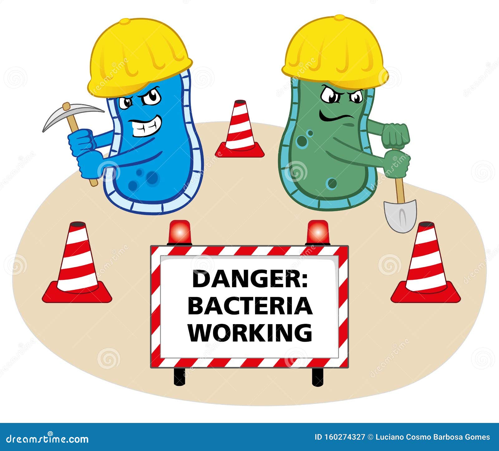 Superbug A Microorganism, Working In Action Infecting Someone Cartoon ...