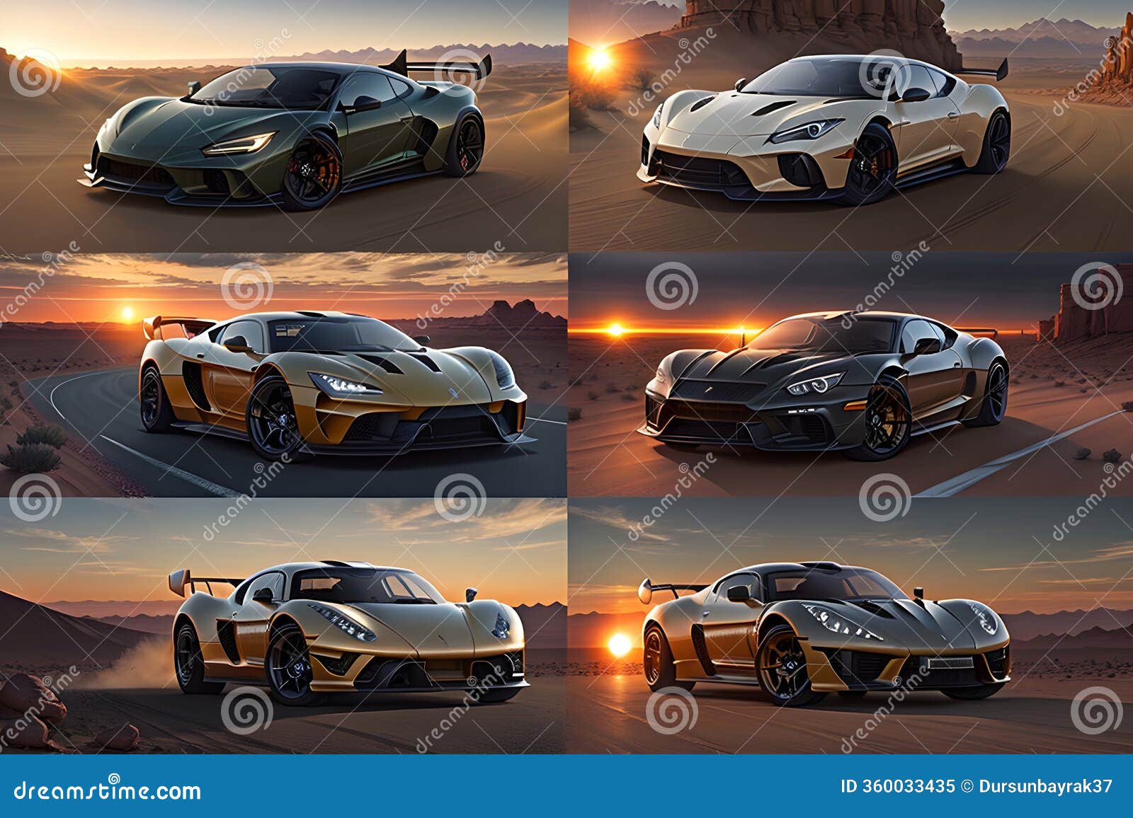 Supercar Collection Showcases Versatility in Diverse Desert Scenes. AI ...