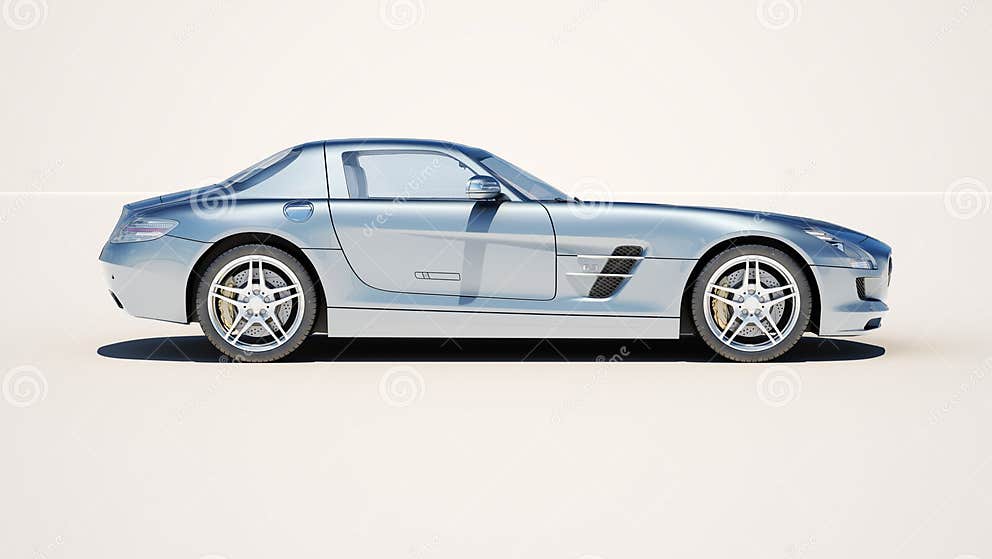 Supercar on a Light Background Stock Photo - Image of profile, shining ...