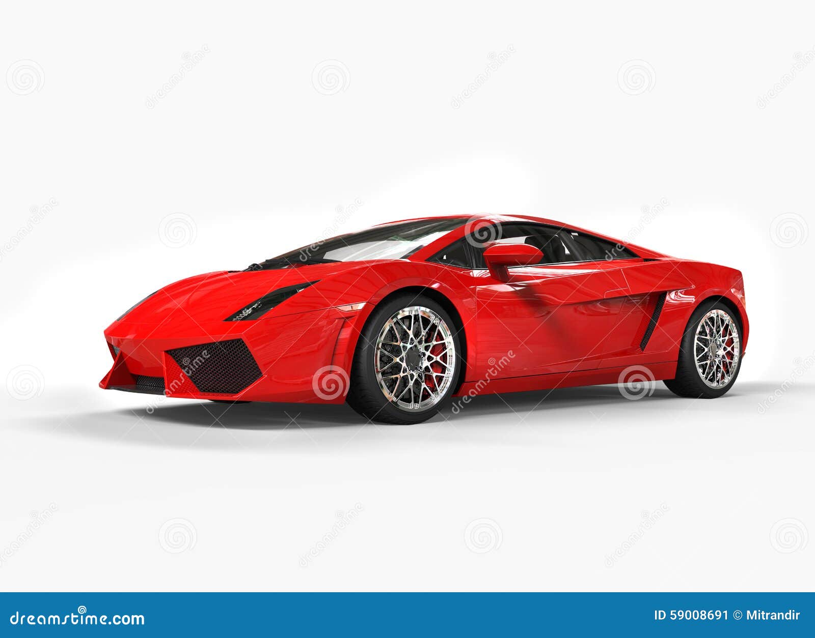 Supercar rouge lumineux illustration stock. Illustration du automobile ...