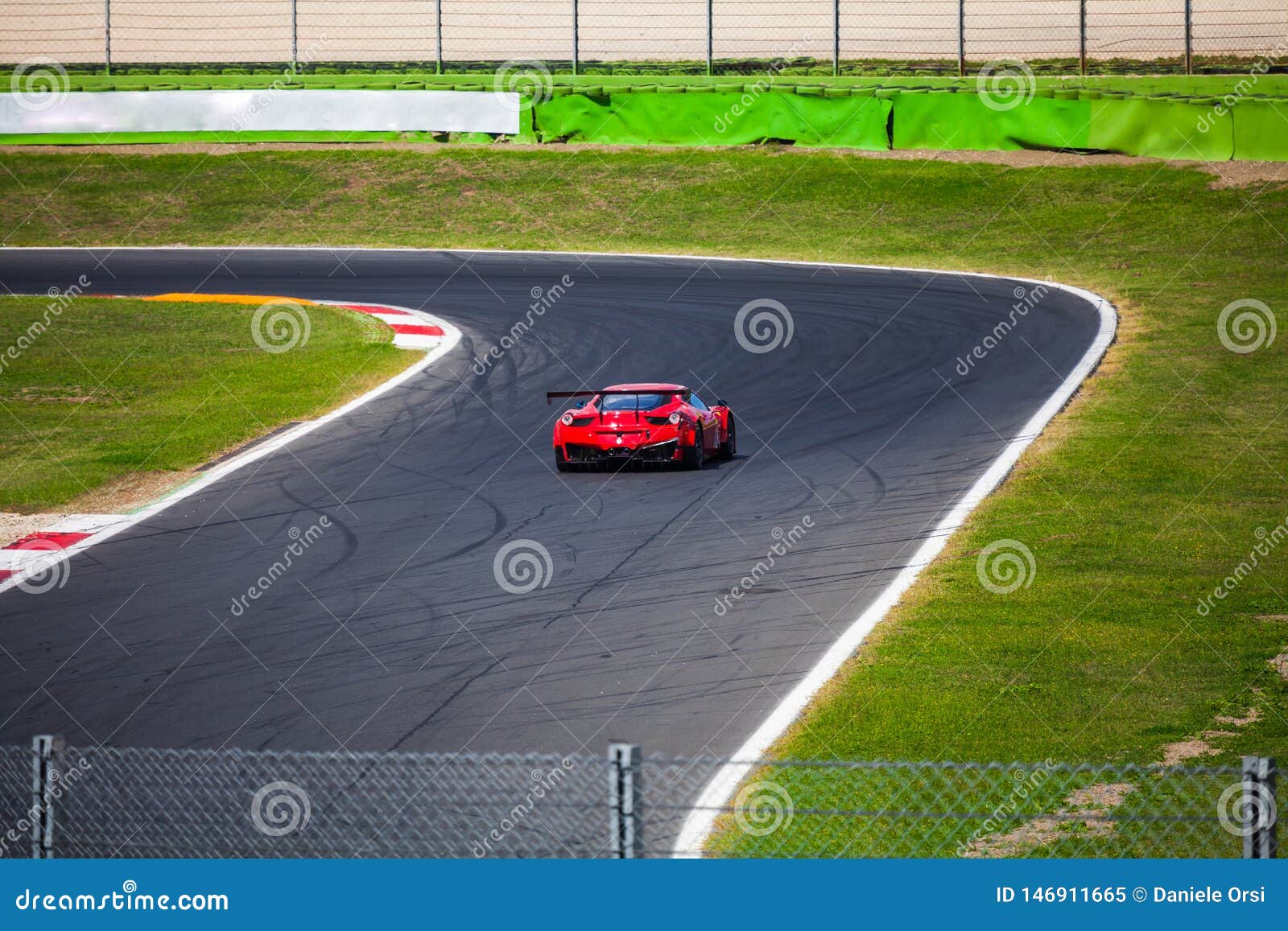 A Supercar is Running on the Track during the Race Stock Image - Image ...