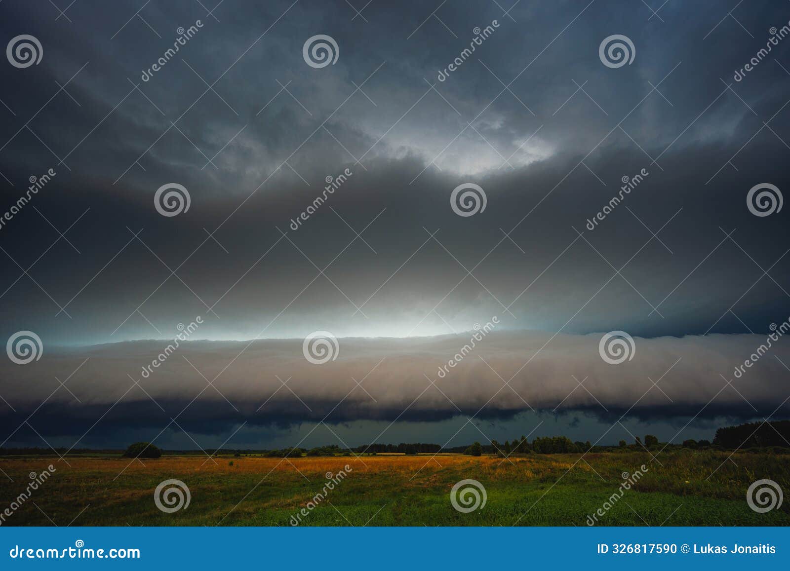 Supercell Cloud Storm Structure. Landscape View of a Storm Stock Photo ...