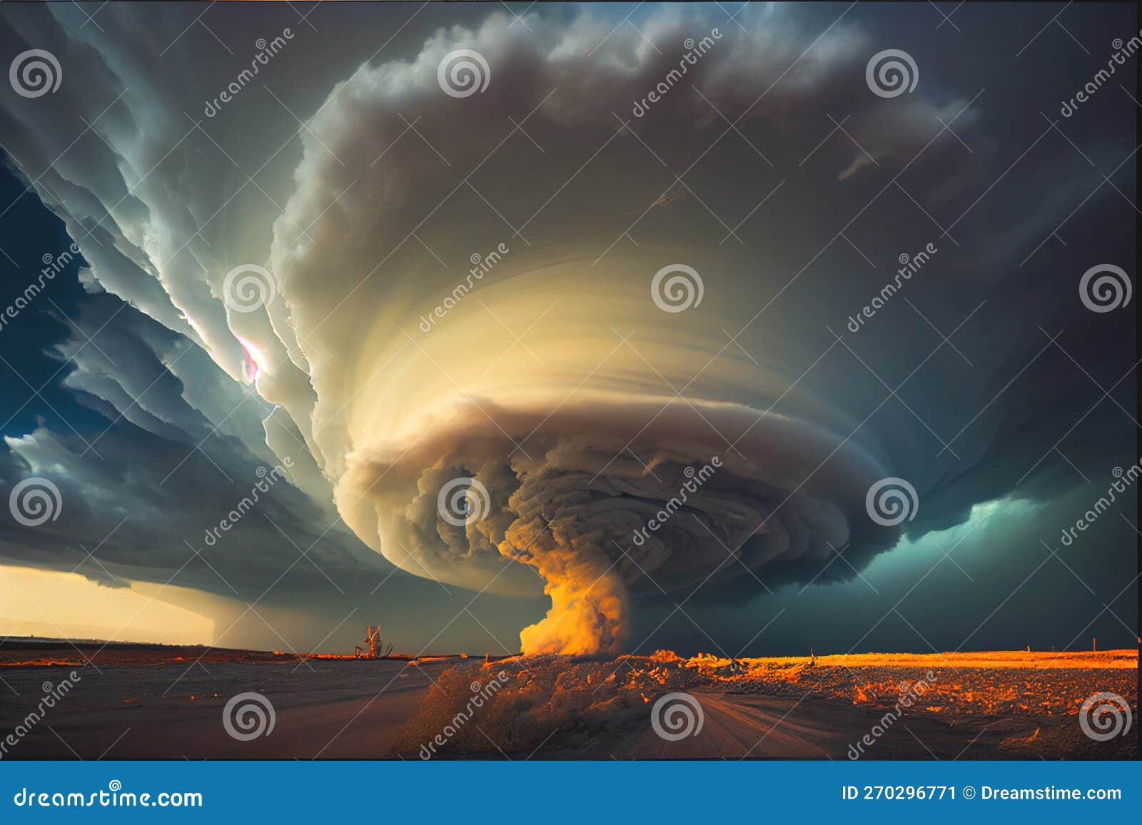 Supercell cloud stock image. Image of morning, sunlight - 270296771